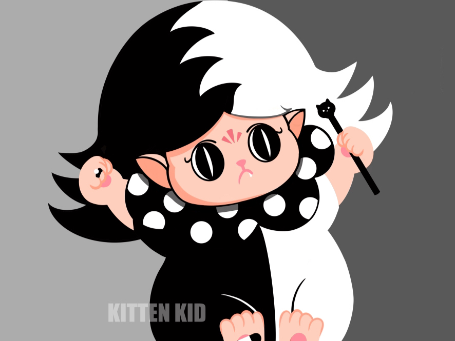 原创艺术版画KITTEN KID_KITTENKID-站酷ZCOOL