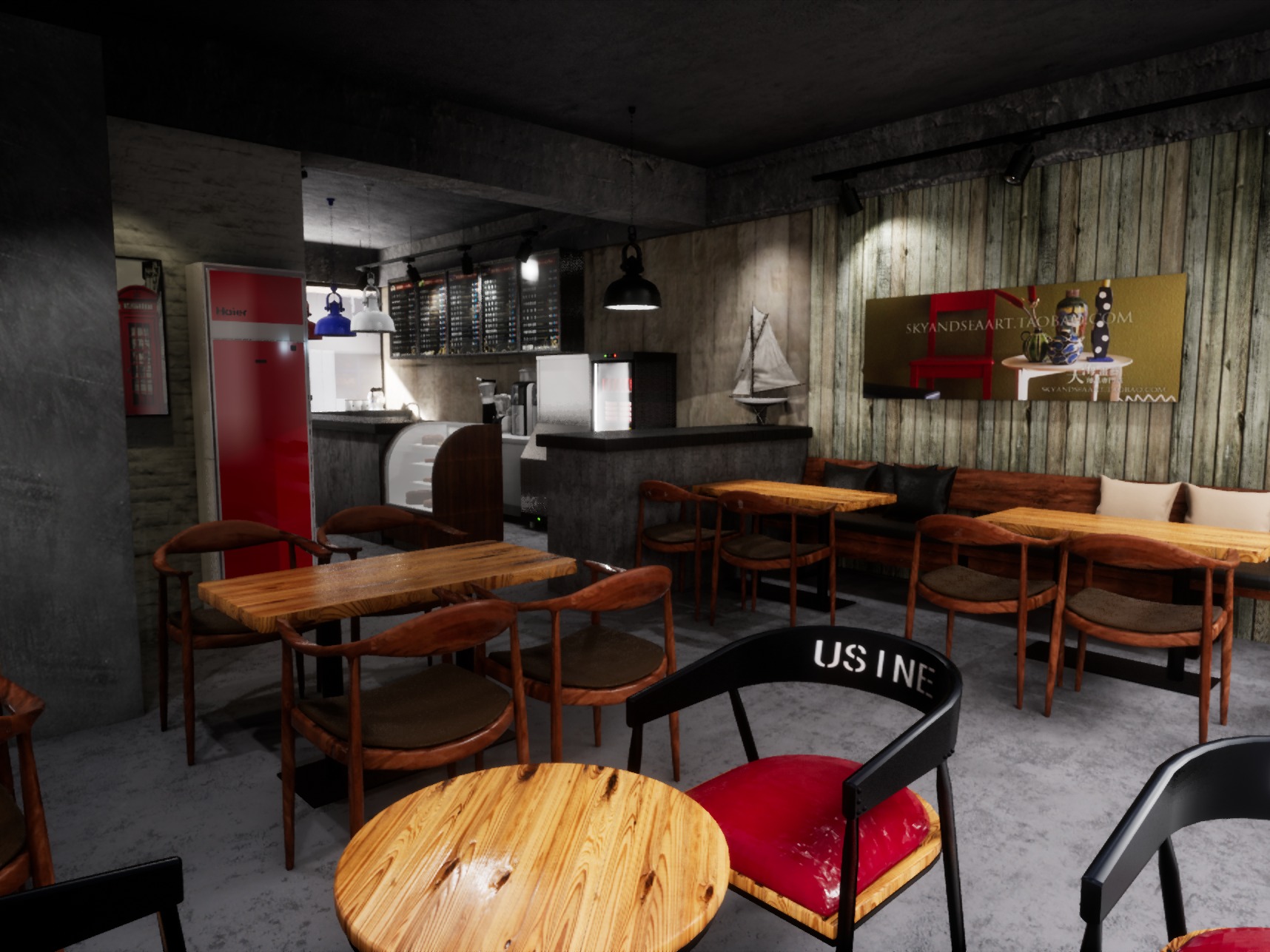 (UE4)VR室内设计 - 咖啡厅_JasonCoder-站酷ZCOOL