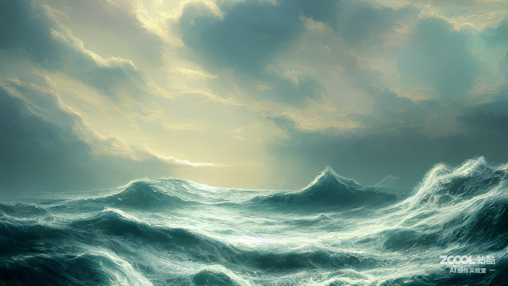 #AI创作实验室#sea，wave，cloud，star_Z029604073-站酷ZCOOL