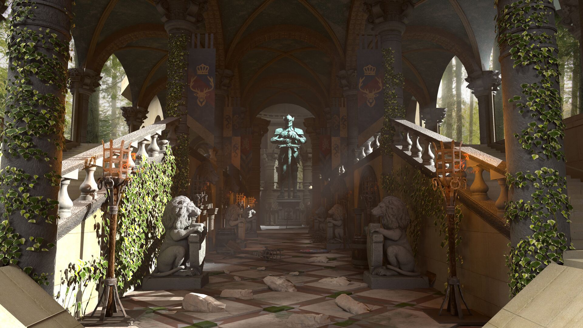 荣耀战魂场景建模渲染_svip凹凸曼-站酷ZCOOL