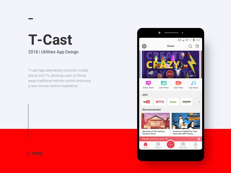 电视工具类APP T-Cast（多屏互动海外版）_桑橘-站酷ZCOOL