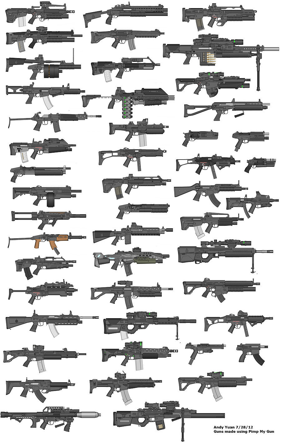 热兵器--游戏武器原画设定|插画|游戏原画|咋了爸爸_临摹作品-站酷ZCOOL