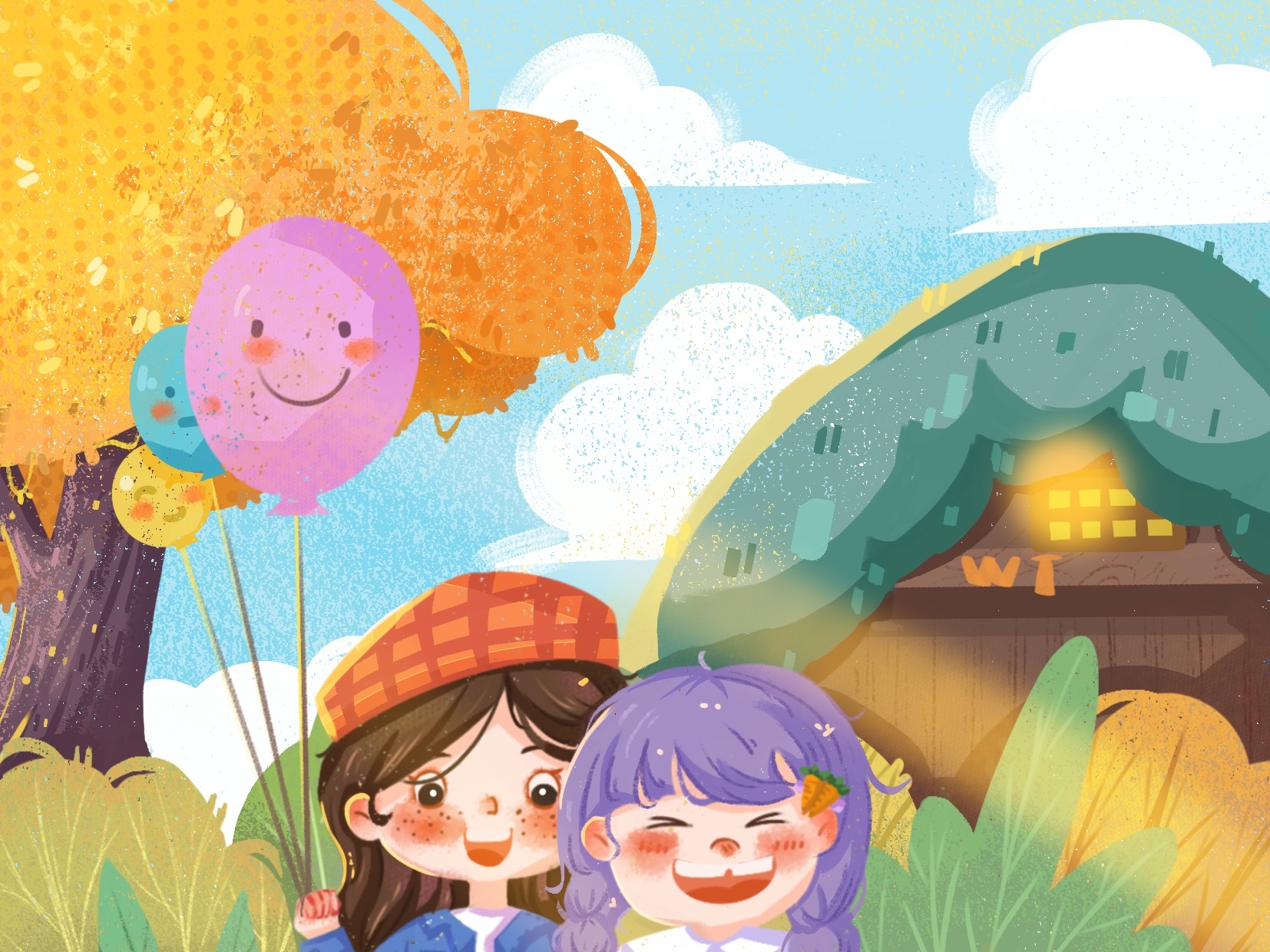 人物场景儿插_梧桐yomo-站酷ZCOOL