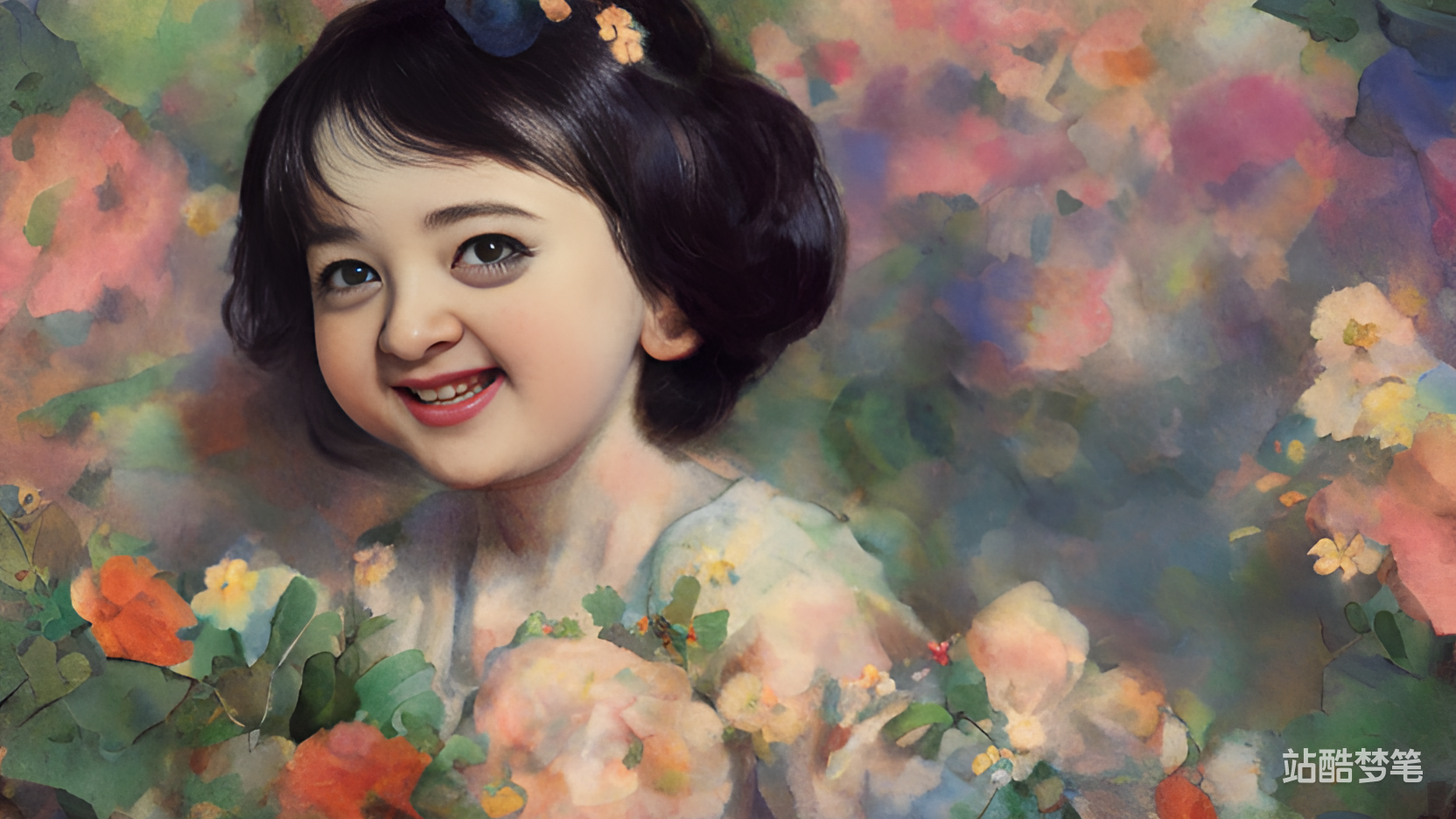 #站酷梦笔#小女孩，保罗·塞尚,托马斯·罗兰森_mocob-站酷ZCOOL