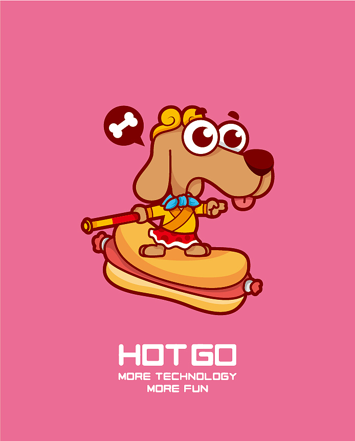 HOTGO卡通形象设计_狂奔的包子插画铺-站酷ZCOOL