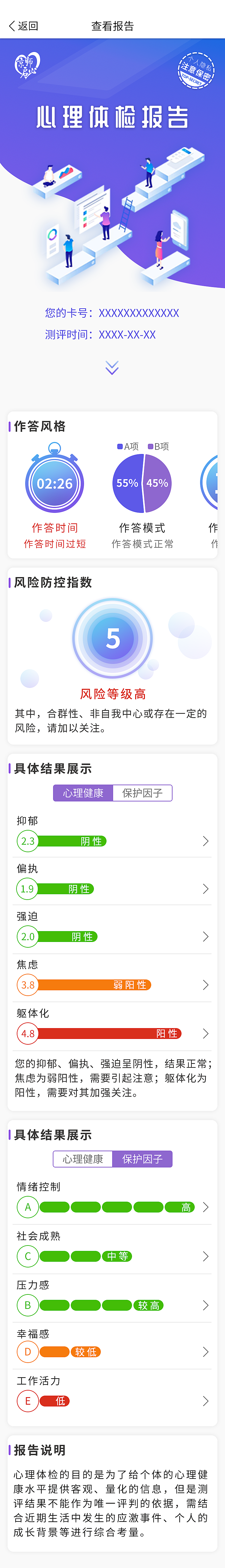 心理测评报告ui软件界面太阳下的蚂蚁原创作品 站酷zcool 