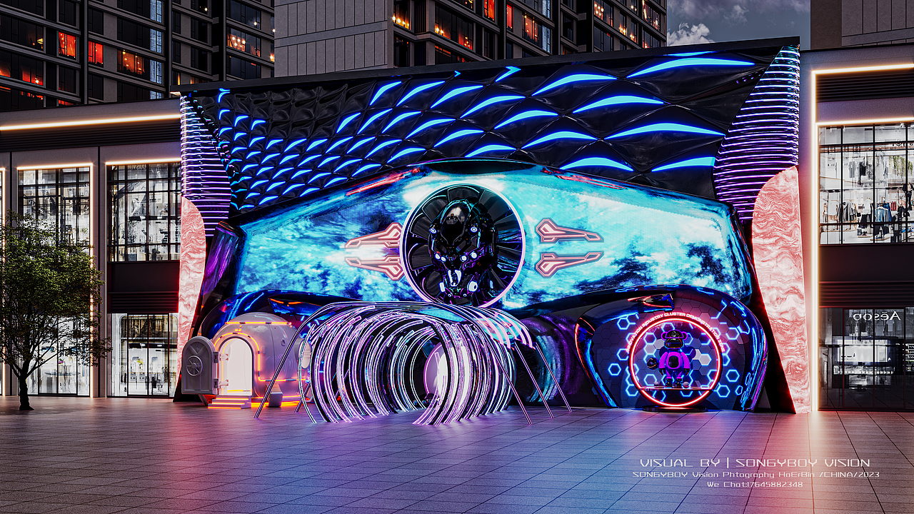 SongYboy∣300㎡，现代科技元素门头效果_SongYboy-站酷ZCOOL