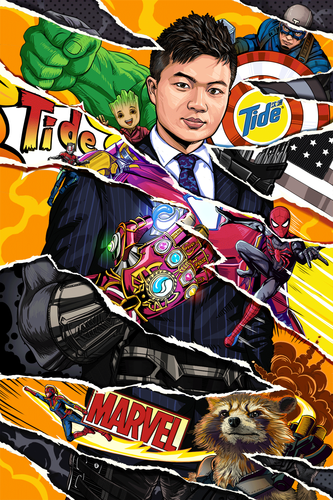 私人订制漫威风插画海报_JHHH家煌-站酷ZCOOL