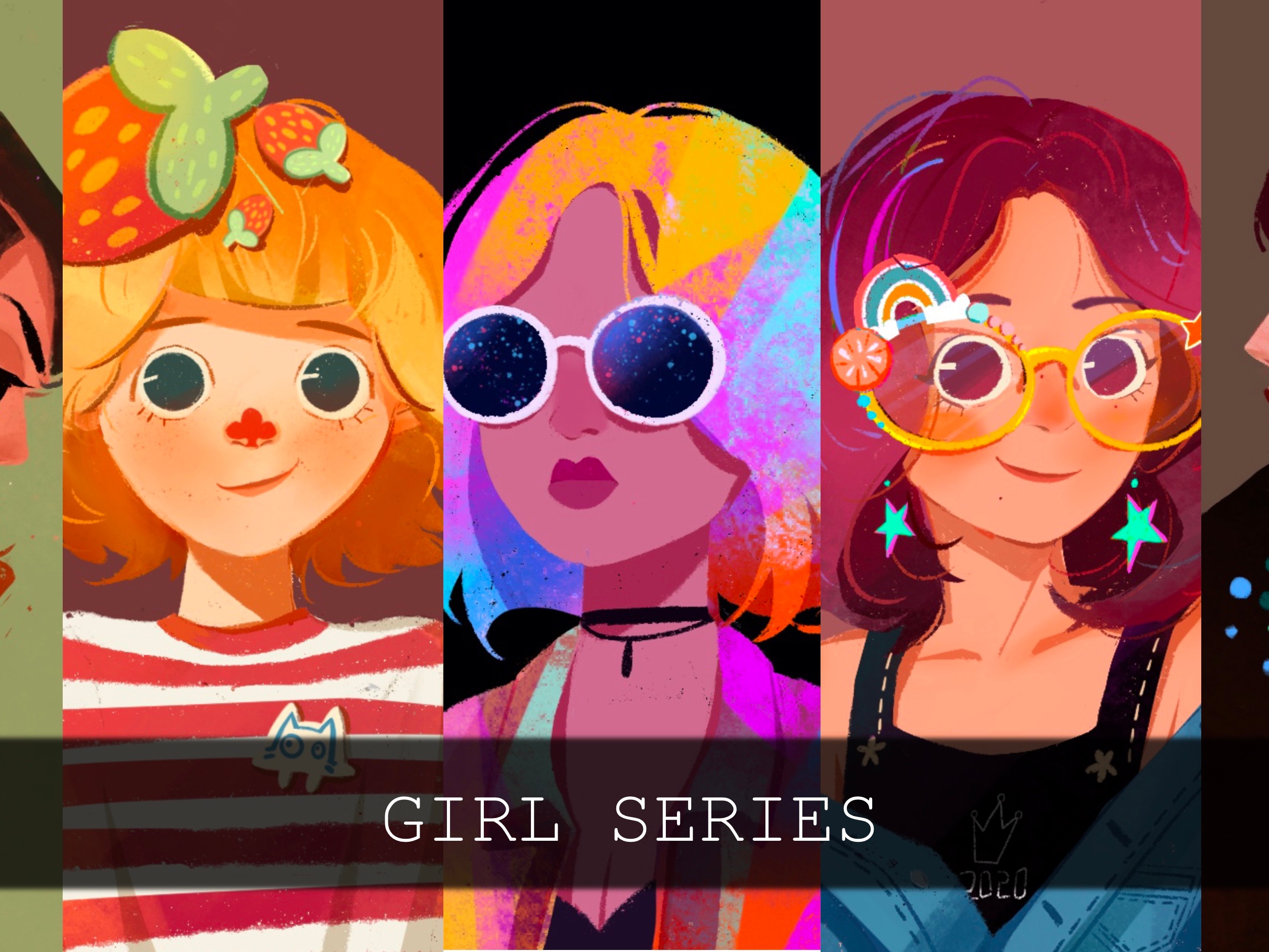 插画《女孩系列》_爽籽VIVI-站酷ZCOOL