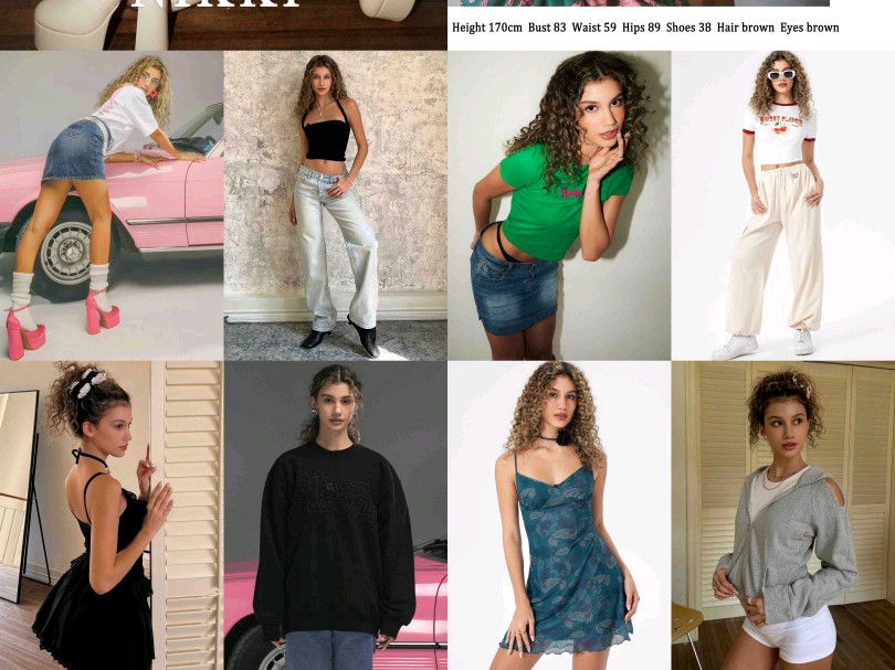 巴西女模Nikk新作品：HELLO KITTY 官方联名潮牌服饰_经纪人Anton-站酷ZCOOL