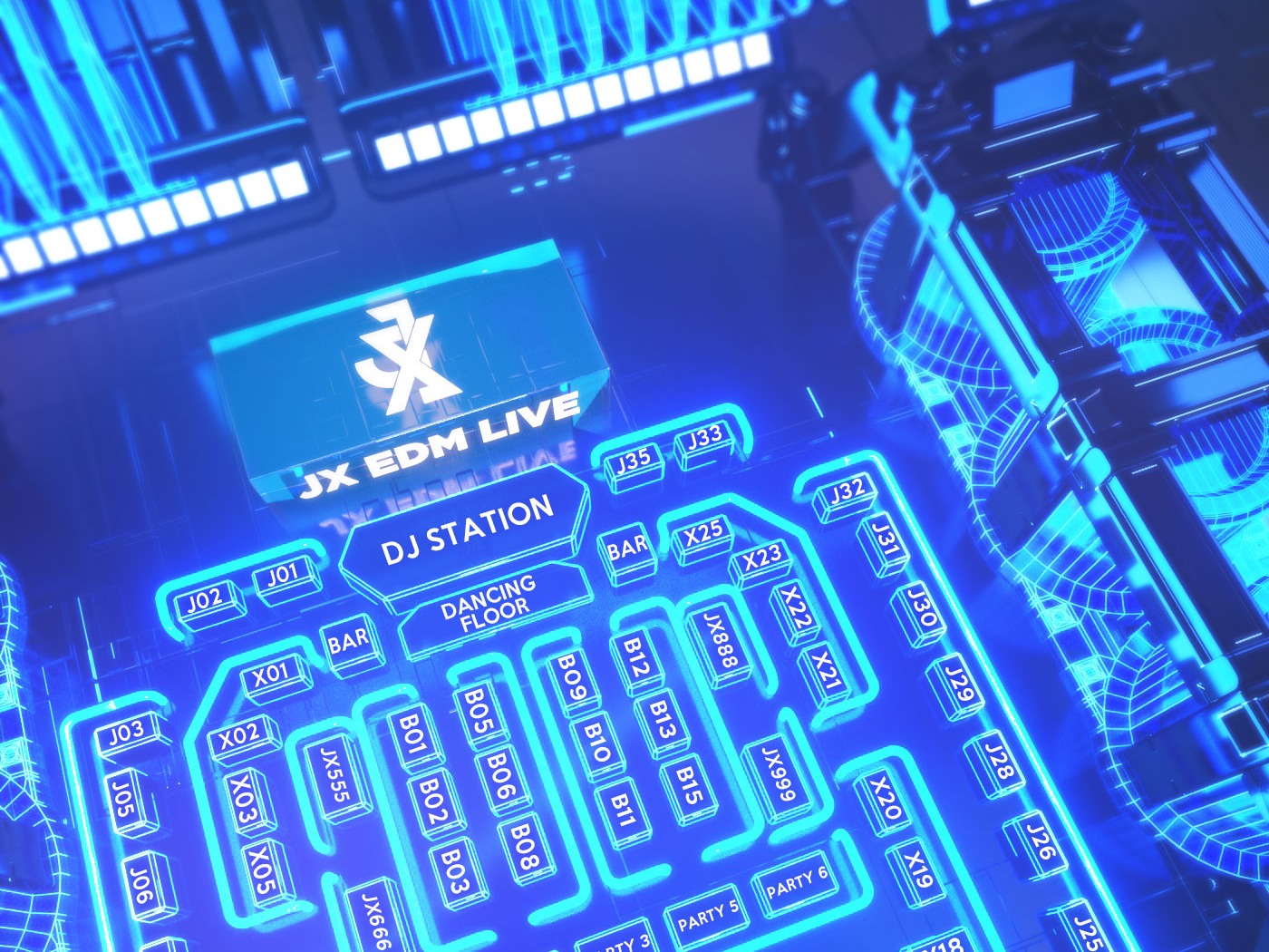 JX玉林三维台卡图_夜场设计大表哥-站酷ZCOOL