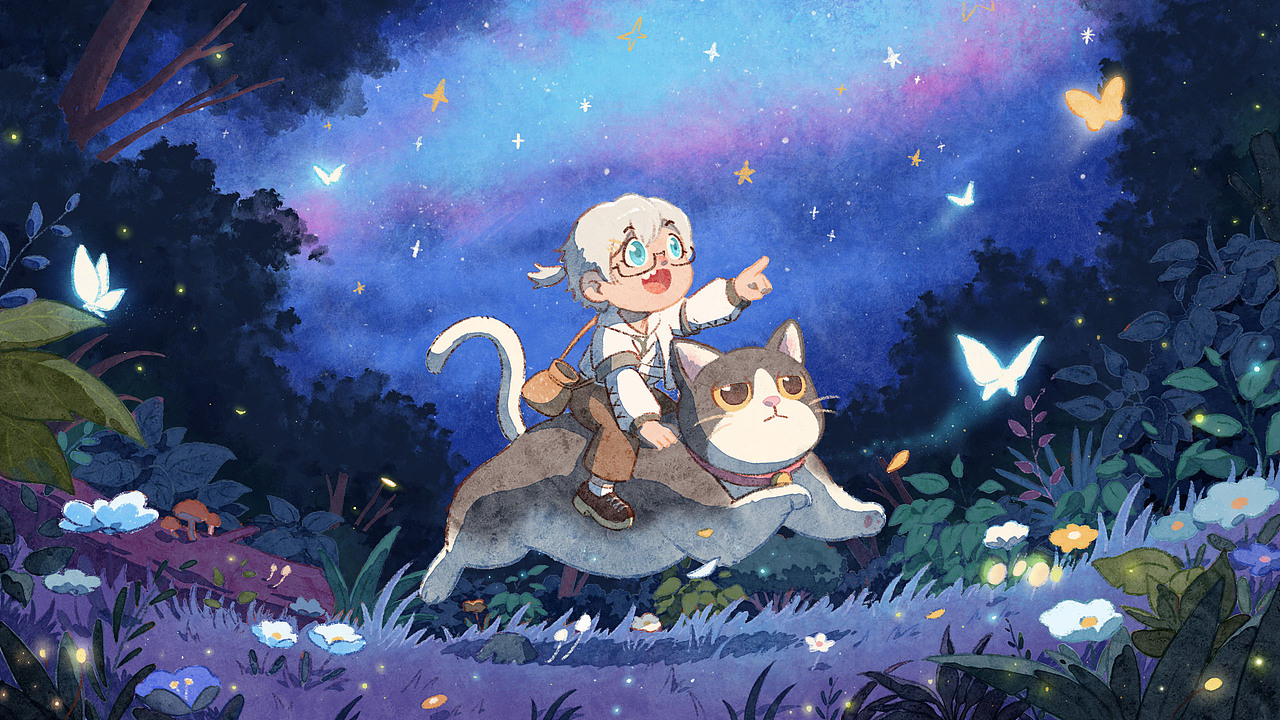 治愈星空_kiki猫大厨-站酷ZCOOL