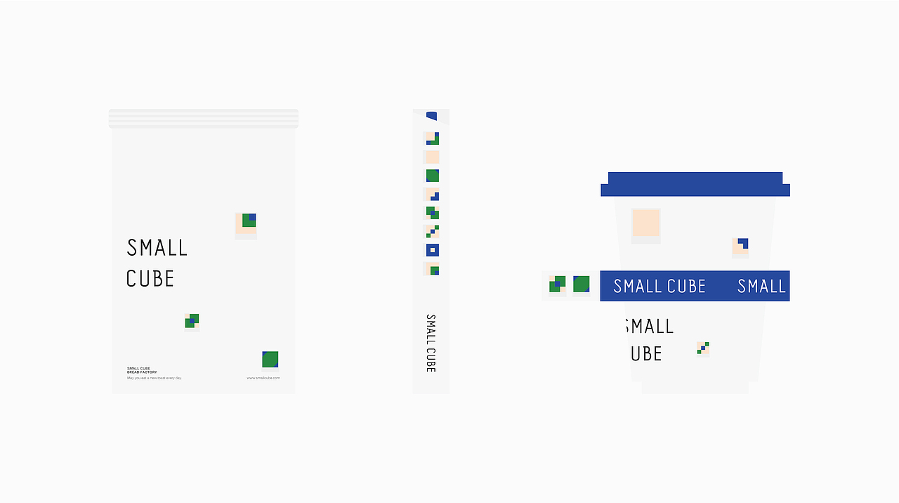 SMALL CUBE小方块烘焙品牌视觉设计_伊雪冬-站酷ZCOOL