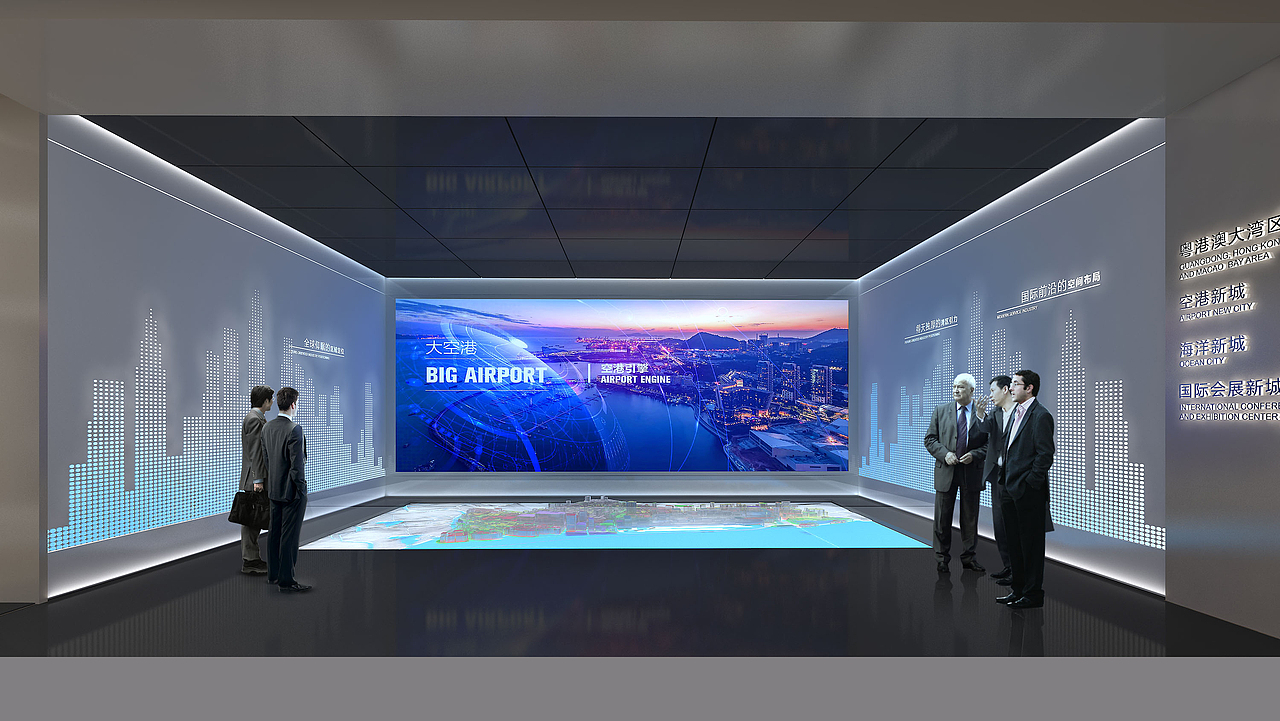 深圳市大空港展厅设计方案｜空间设计｜平面设计｜施工_森叔Rosen-站酷ZCOOL