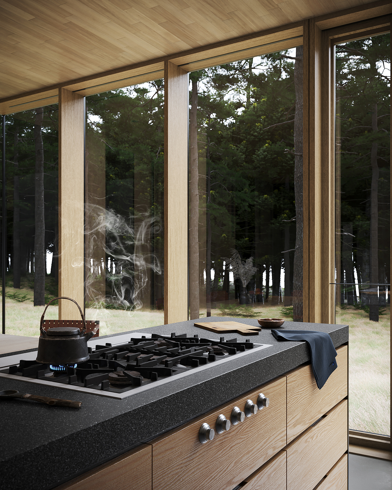 蝉噪林逾静 鸟鸣山更幽 3d Max+Corona+Photoshop_wumingzhibei-站酷ZCOOL