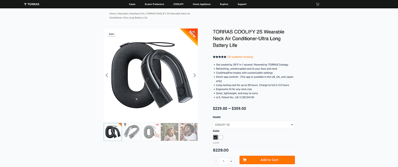 图拉斯COOLIFY 2S挂脖空调官网着陆页_風之谷-站酷ZCOOL