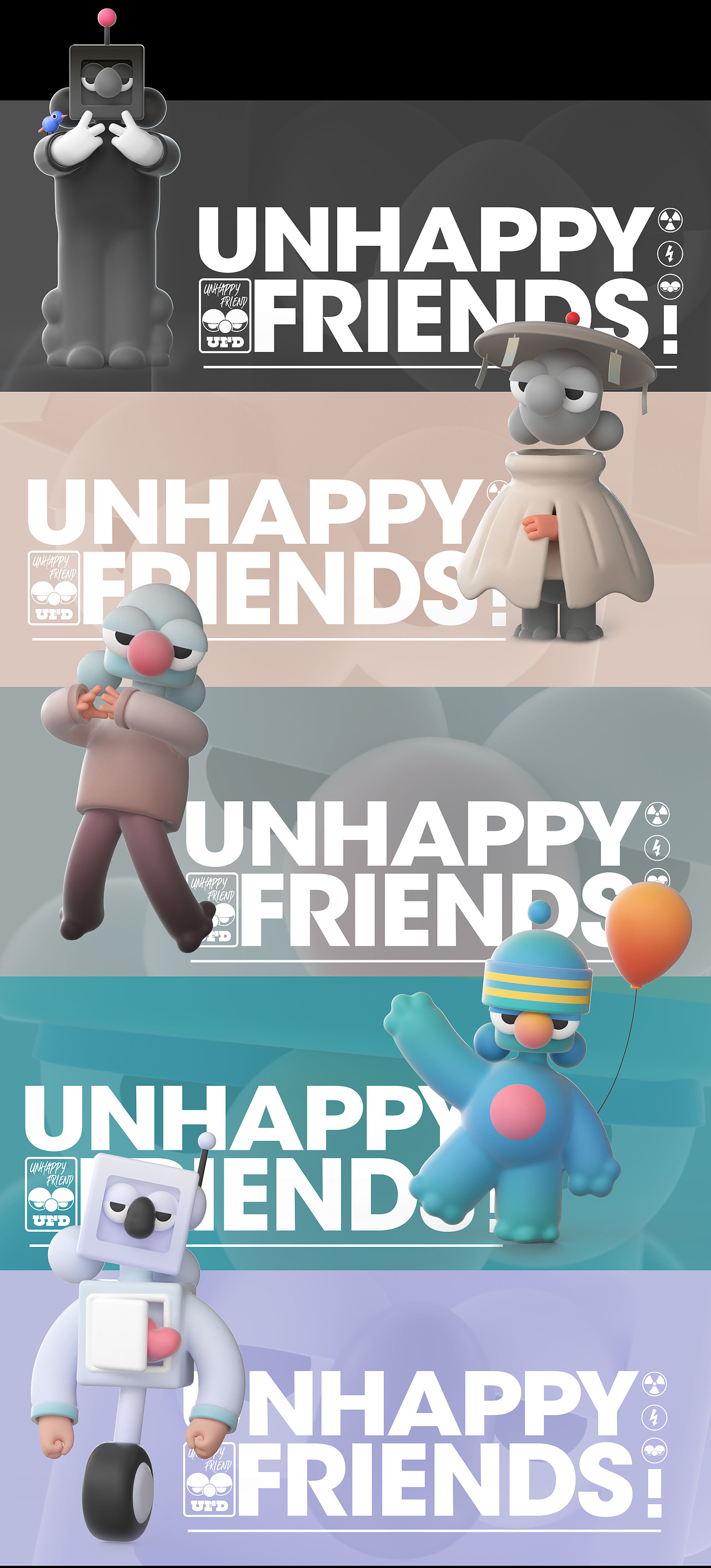 Unhappy Friends_木辛__-站酷ZCOOL
