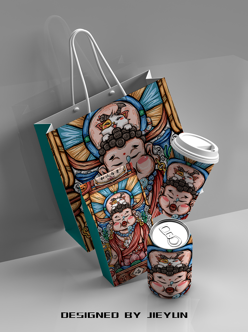 【国潮插画】心平气和_小洁云JIEYUN-站酷ZCOOL