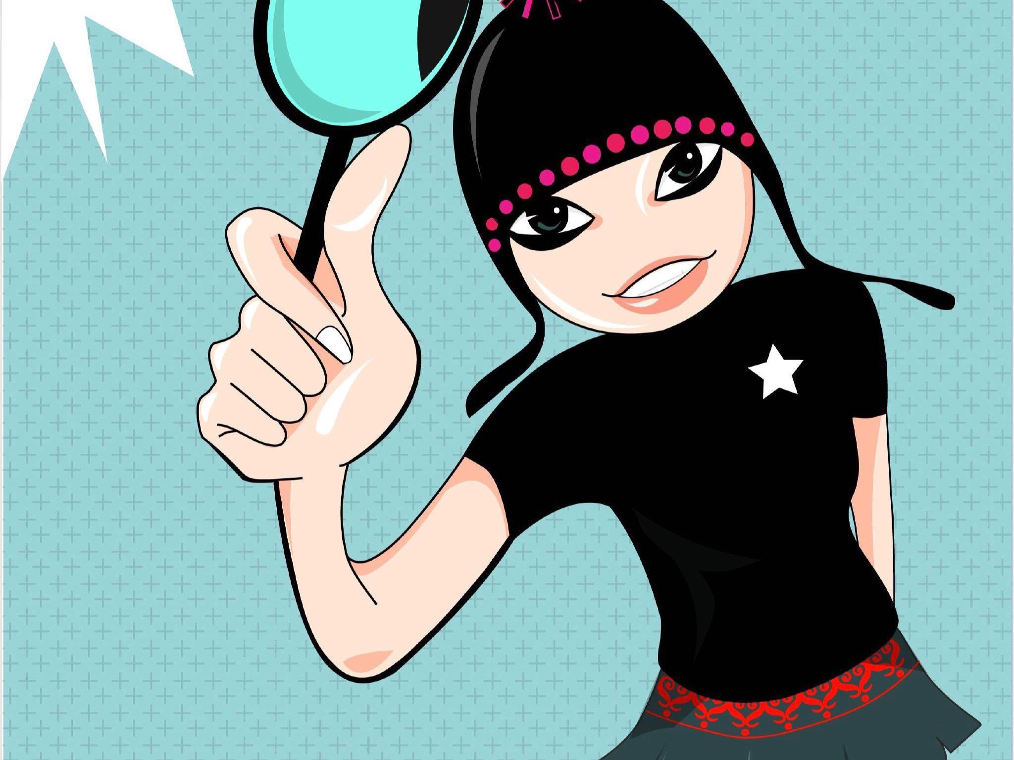 拿着放大镜的女孩_达乐vicky-站酷ZCOOL