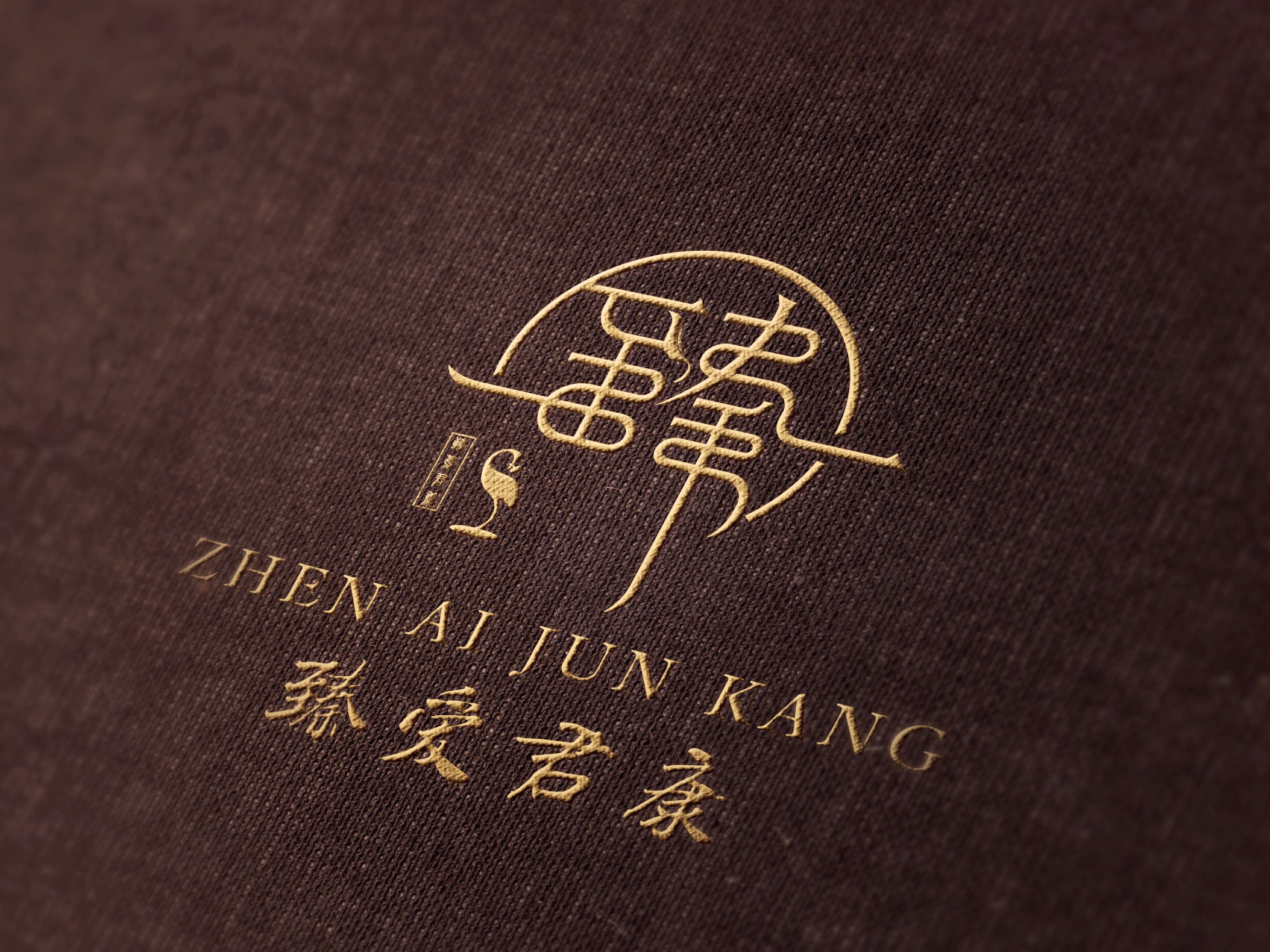 臻爱君康logo设计 中国风logo设计 中式logo设计_五彩斑斓的黑妞-站酷ZCOOL