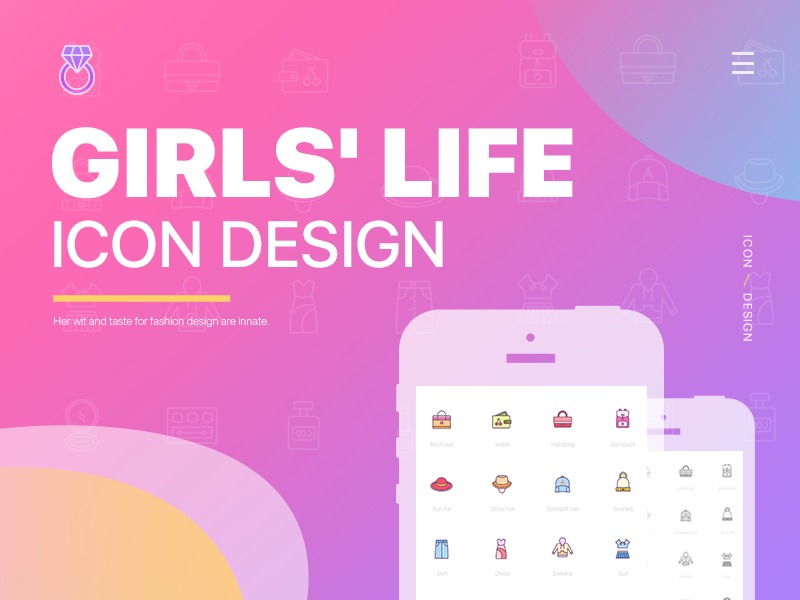 Girls' life icon Design图标设计_肉小一-站酷ZCOOL