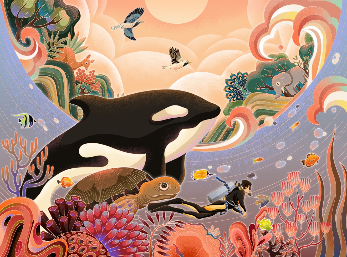 #环保面孔100#共创和谐生态圈_monnea-站酷ZCOOL