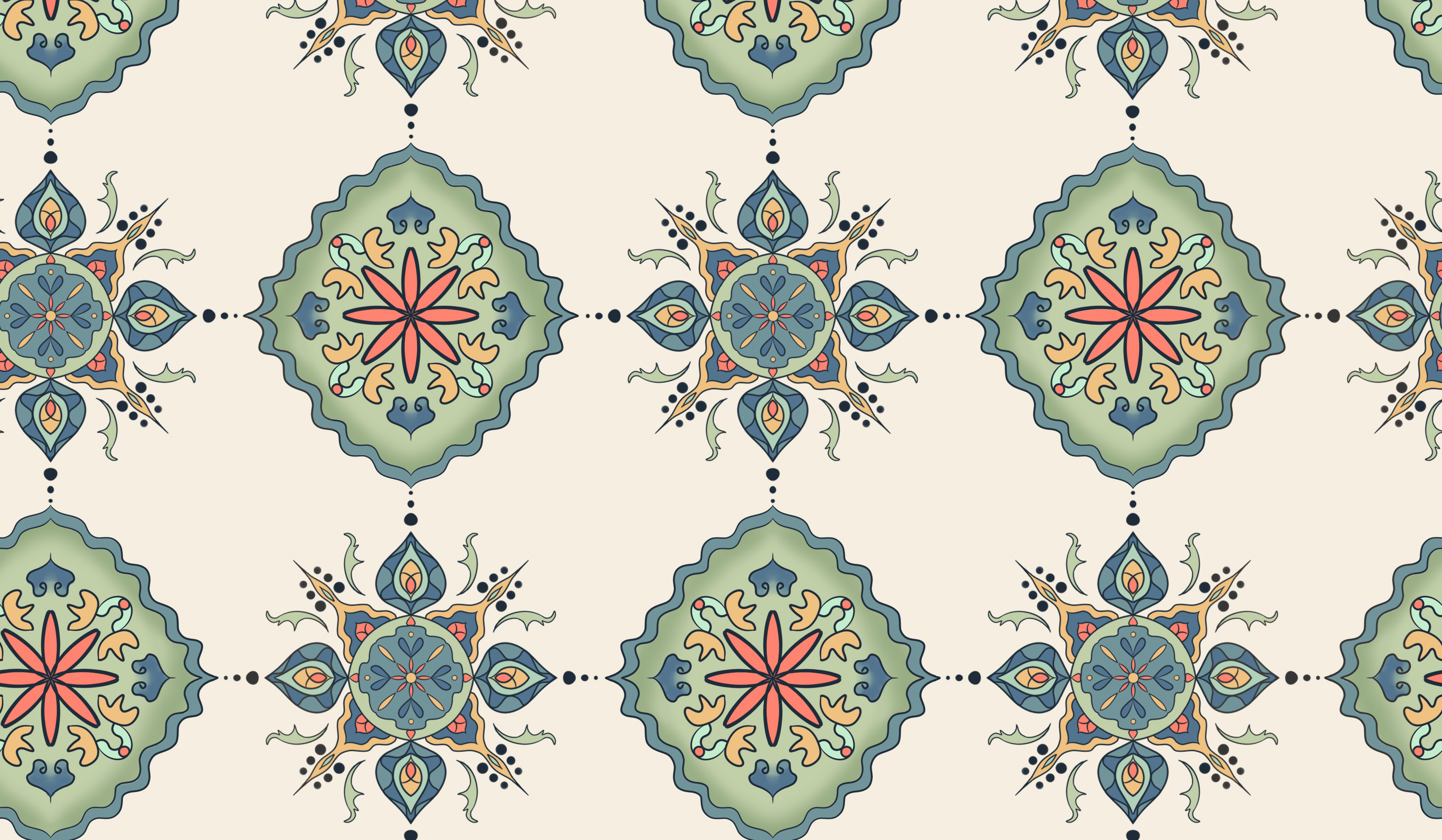 敦煌复古花纹奶茶杯_cherry樱桃插画-站酷ZCOOL