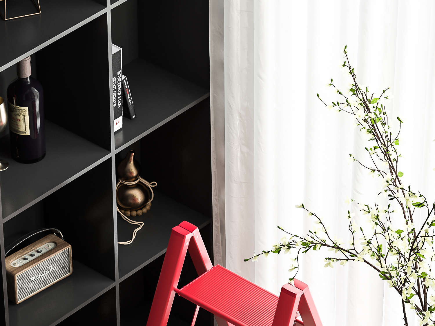 吉利红花架梯-新年版_漫图-站酷ZCOOL