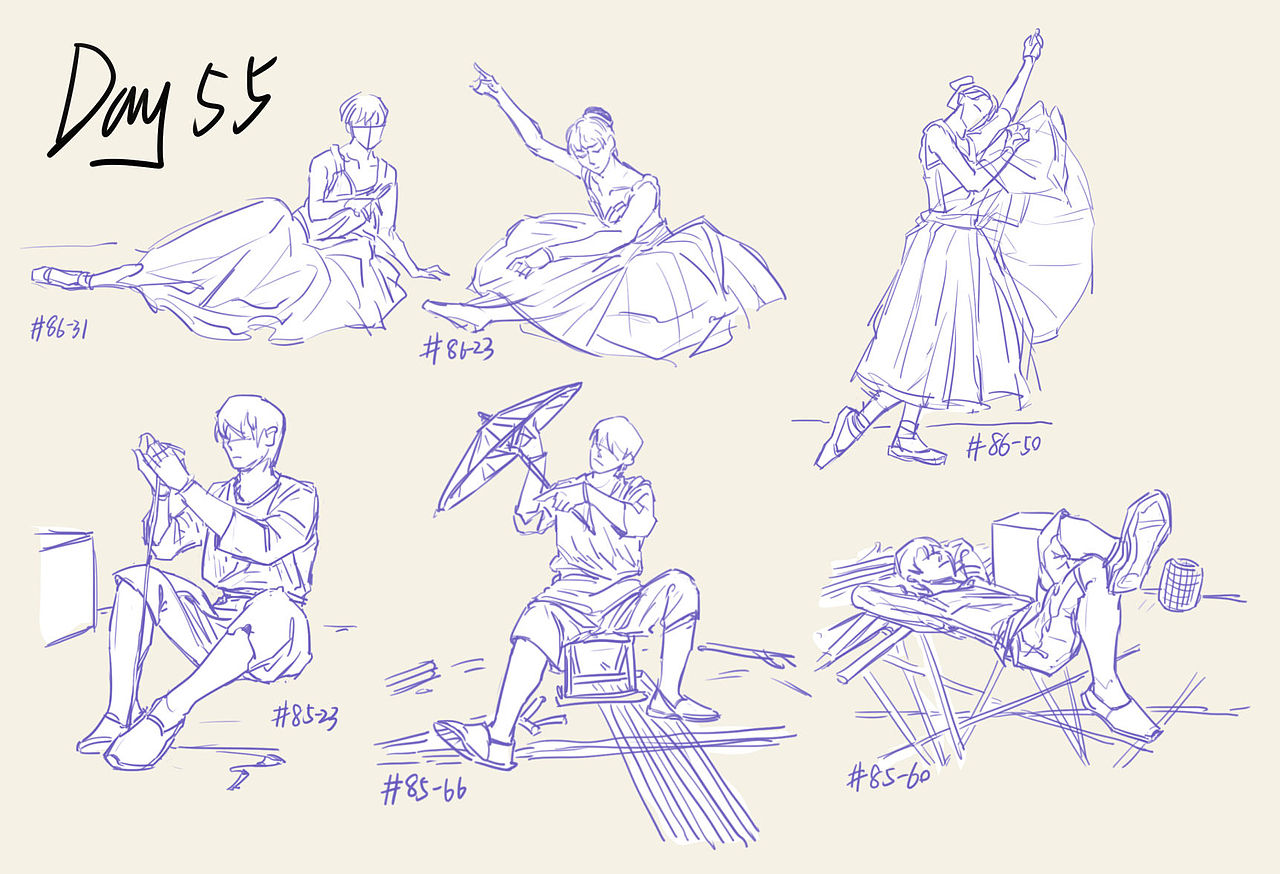 Day55 @速写班长 #速写60天挑战赛# _一语四字-站酷ZCOOL