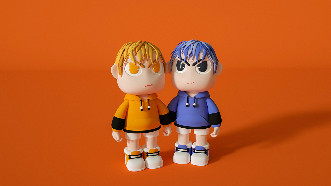 c4dip形象/双胞胎兄弟_谢怜13事-站酷ZCOOL