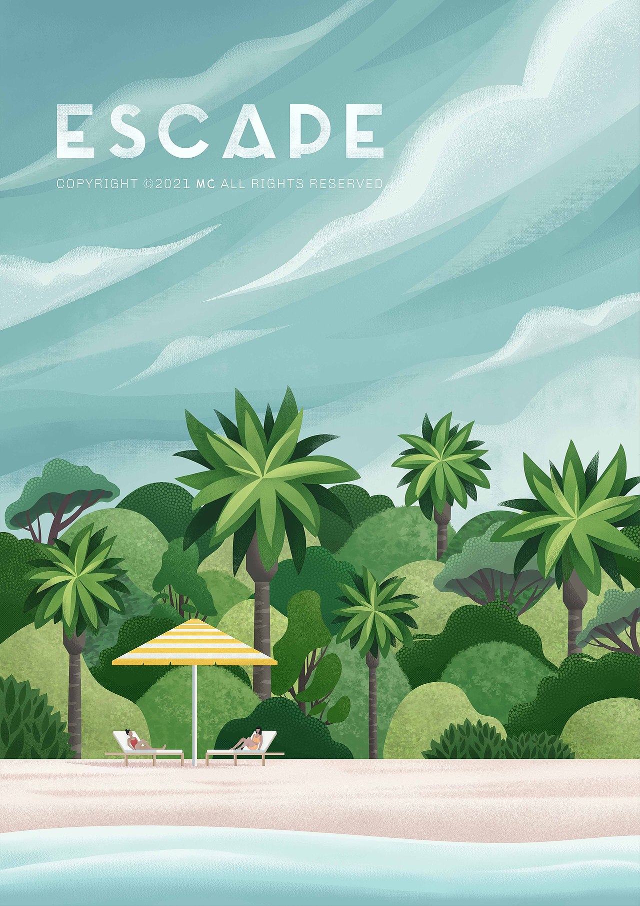 ESCAPE 风景插画合集_奶油蜜桃儿Aqr-站酷ZCOOL