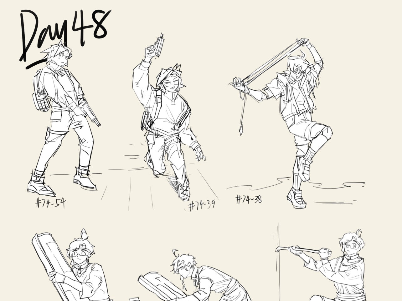 Day48 @速写班长 #速写60天挑战赛# _一语四字-站酷ZCOOL