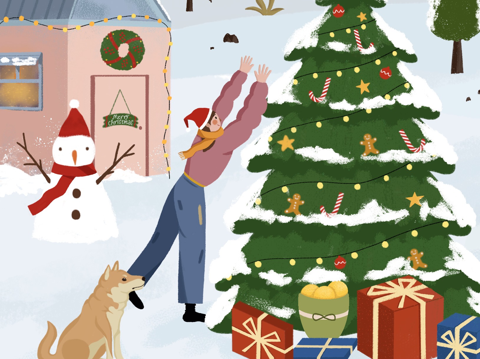 Merry Christmas 圣诞快乐～_橘色苏打lina-站酷ZCOOL