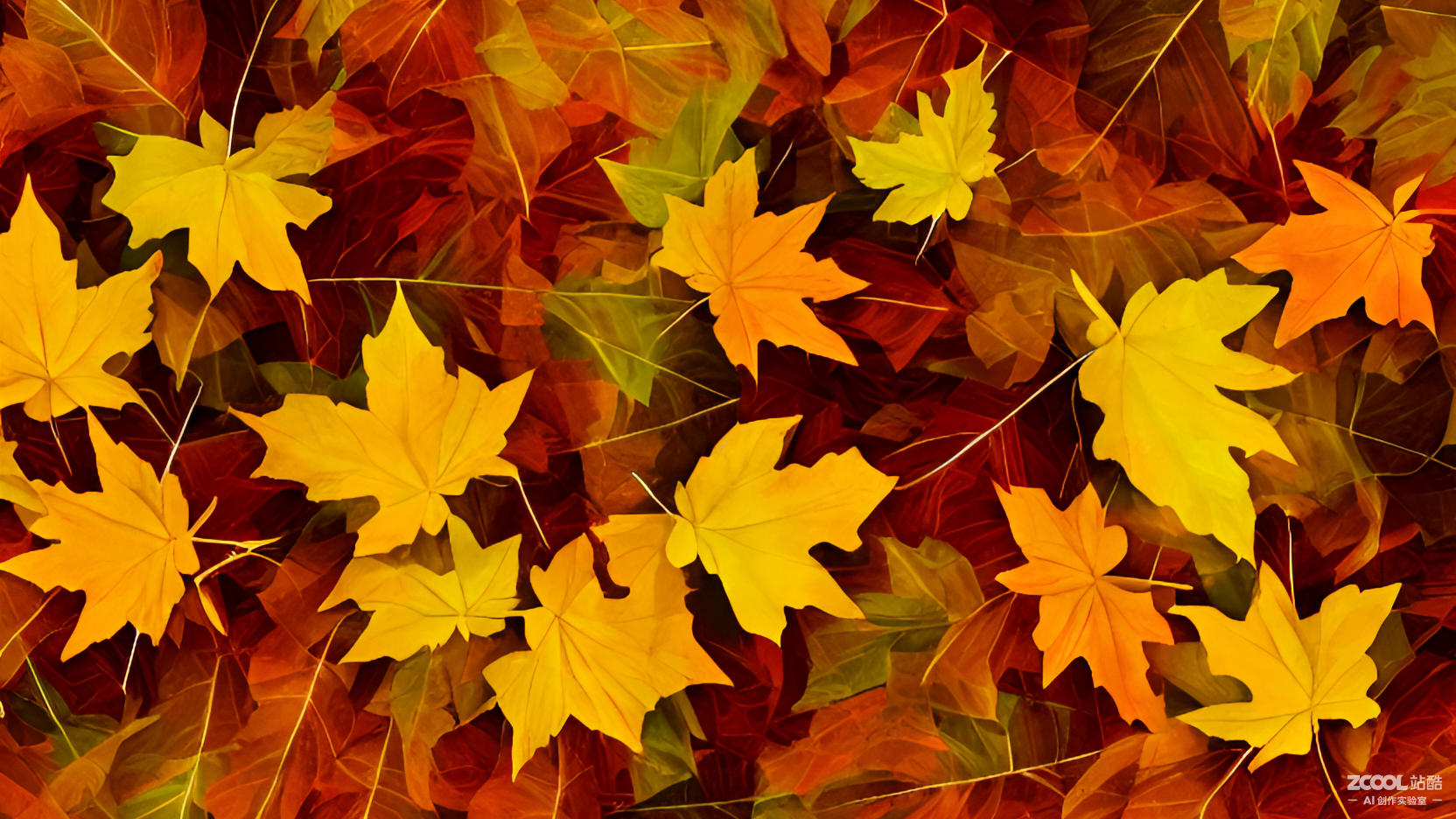 #AI创作实验室#五世同堂枫叶_Azzz_Koala-站酷ZCOOL