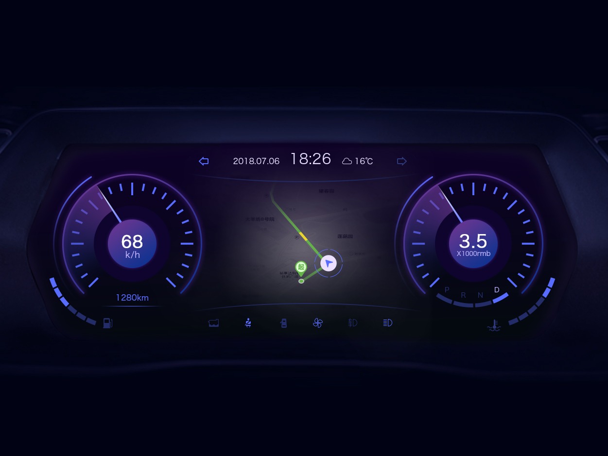 动效 仪表盘 车 交互 数据 网页交互 酒精灯_raysima-站酷ZCOOL