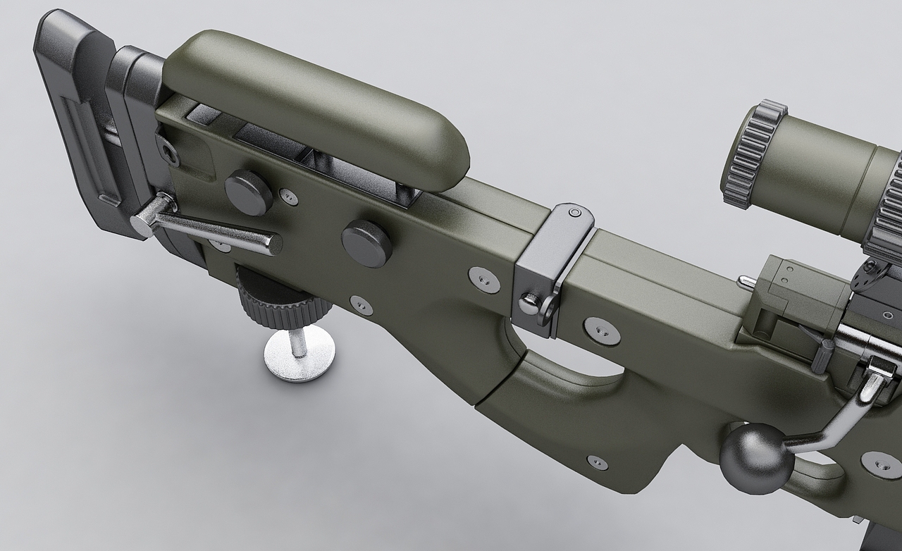 德国G22/AWM-F 狙击步枪建模渲染_LOVE_BELLA_YAO-站酷ZCOOL