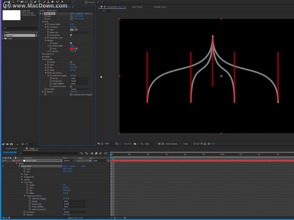 AE插件：Bezier Node for Mac(ae贝塞尔曲线路径生成器) _醉舞千年杯莫停-站酷ZCOOL