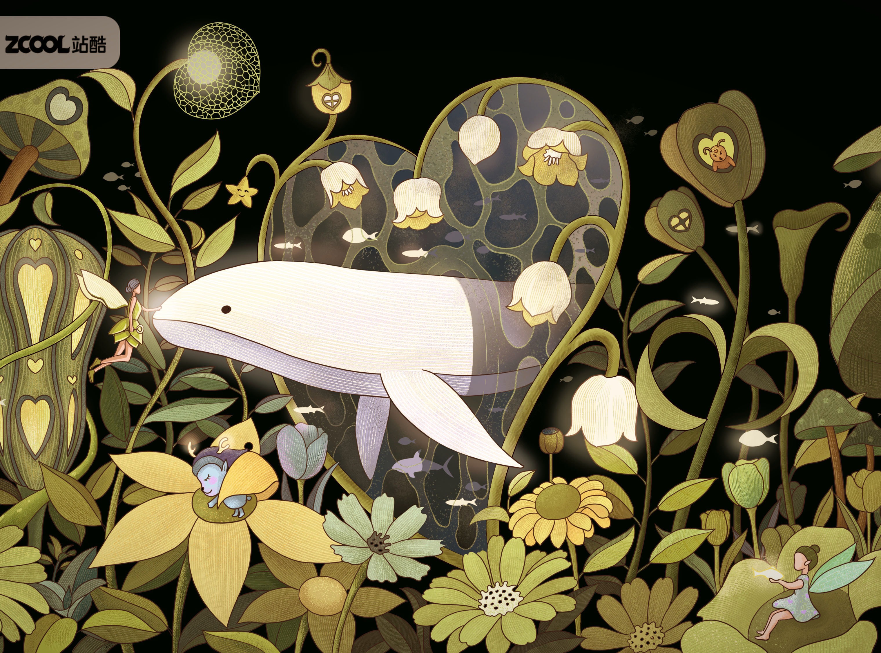 心相印--《奇幻森林》_夕林XiLin_Wu-站酷ZCOOL