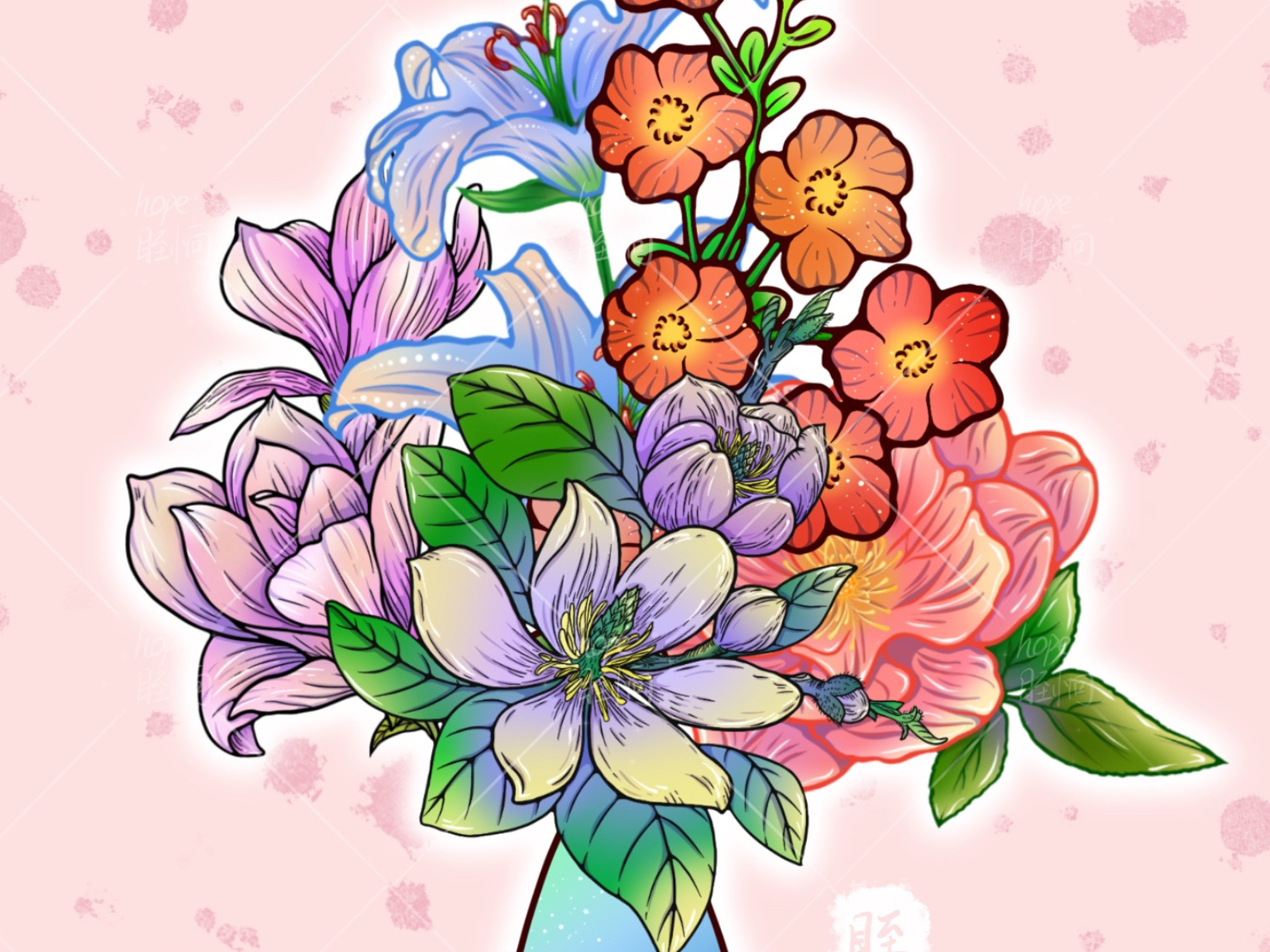 iPad绘画|花卉合集_hope眰恦-站酷ZCOOL