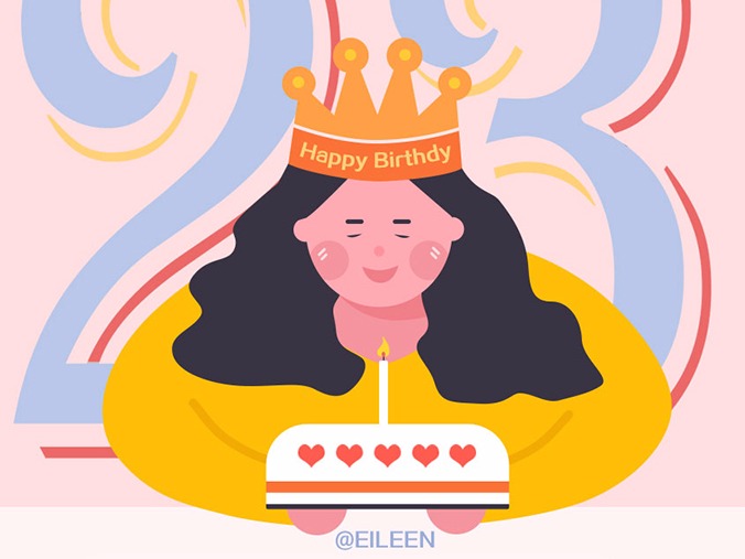 生日 23_eileen_yqe-站酷ZCOOL