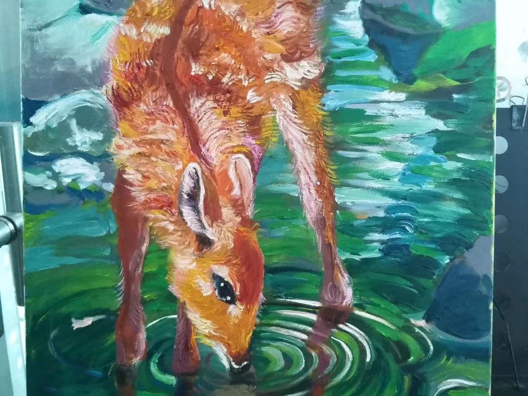 《森林里的鹿》_蛋卷cheer-站酷ZCOOL