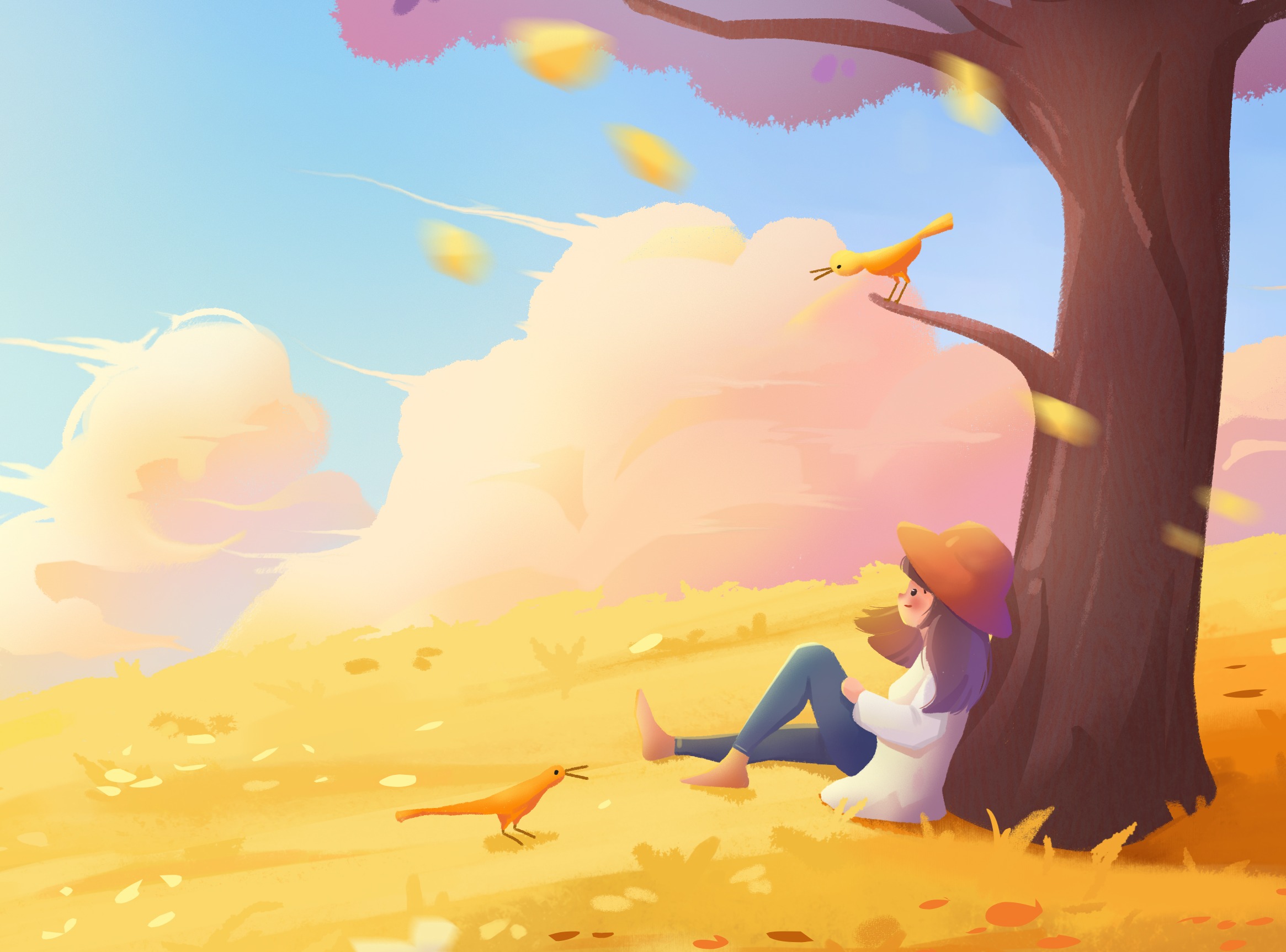 我和秋天有个约会_沈豆豆bing-站酷ZCOOL