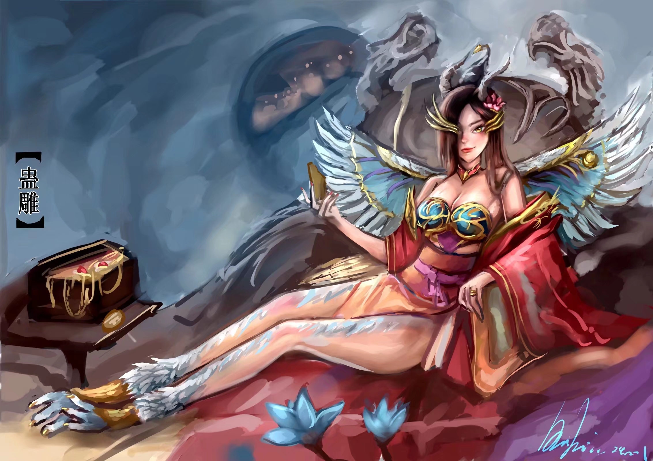 原创《山海经》拟人 蛊雕。_angel执事-站酷ZCOOL