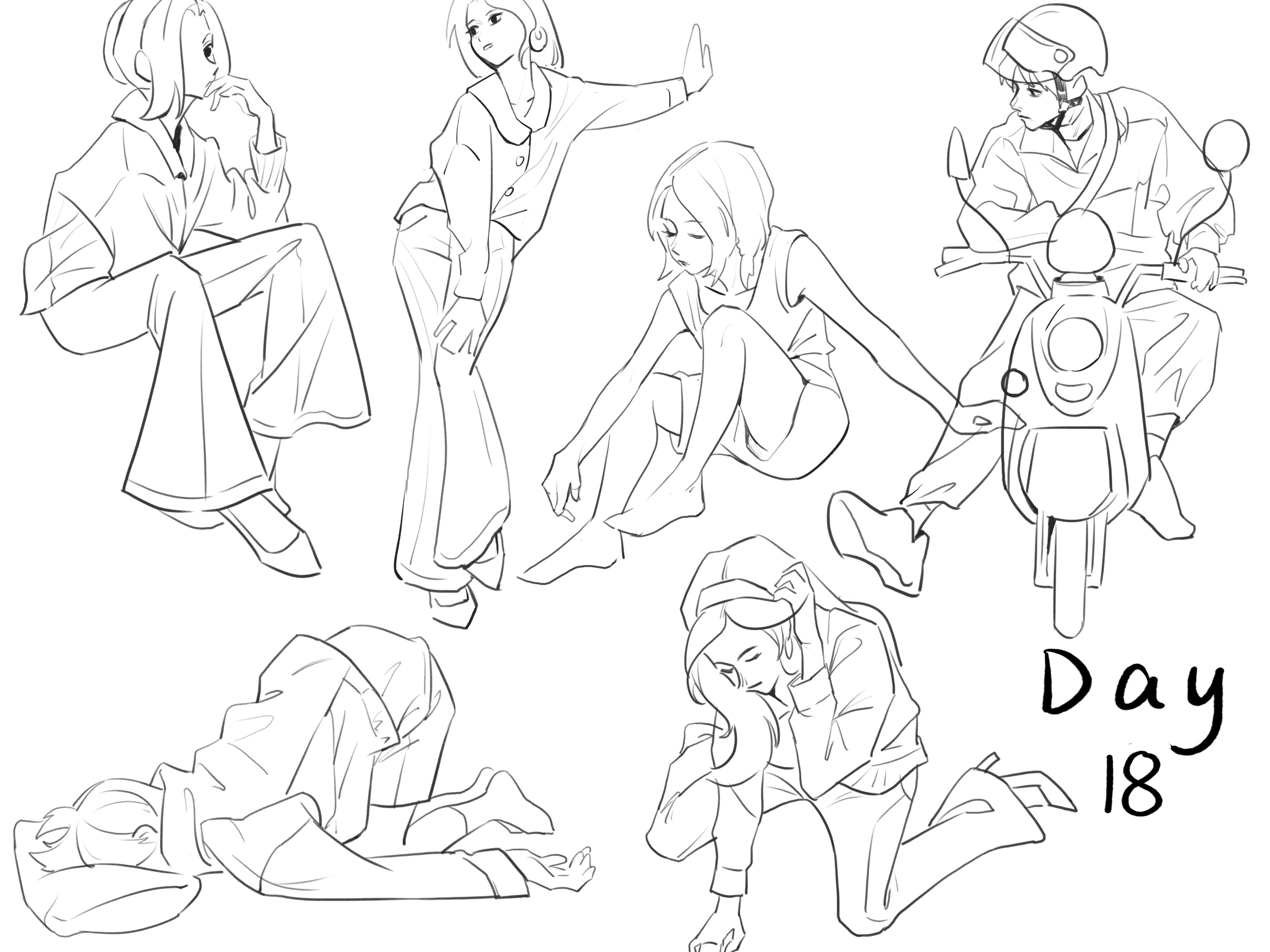 DAY18@速写班长#速写60天挑战赛_罐罐U_U-站酷ZCOOL