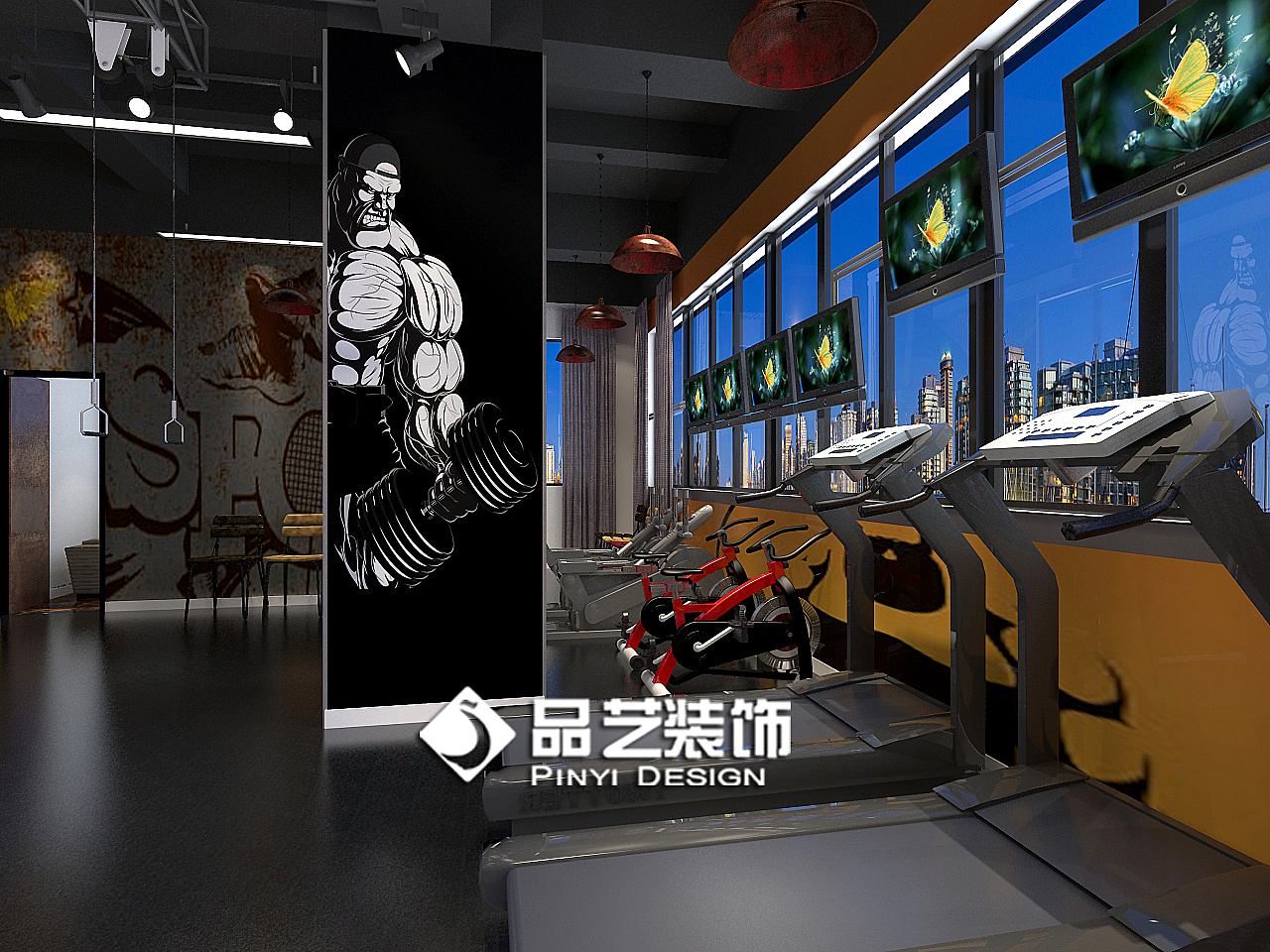广州深圳上海工业科技健身房健身工作室品艺装饰 站酷zcool