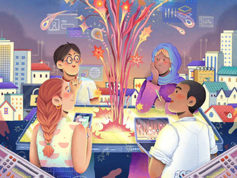 皇家银行征集插画 _阿灰在积灰-站酷ZCOOL