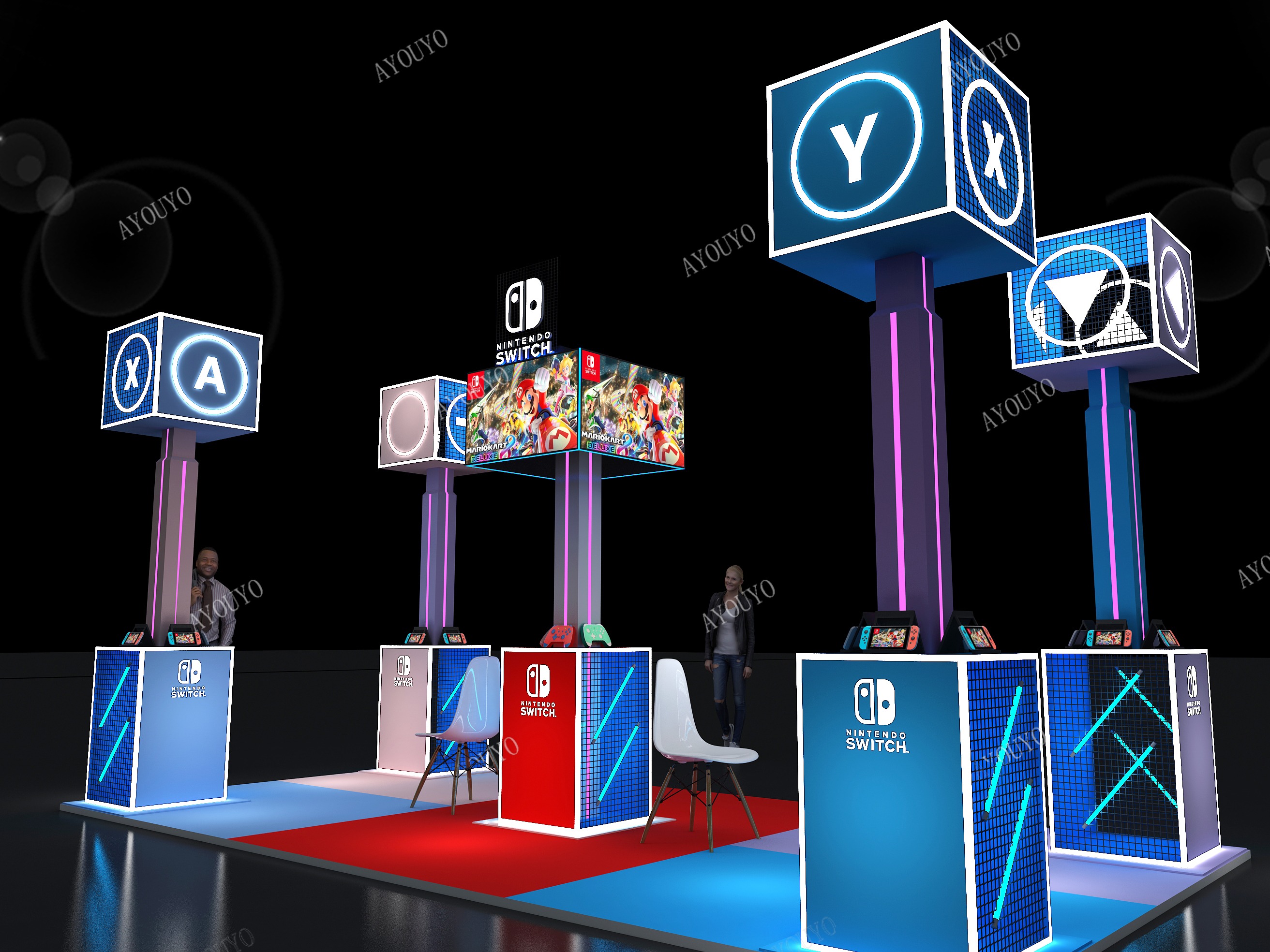 游戏活动展位_蓝LANT-站酷ZCOOL