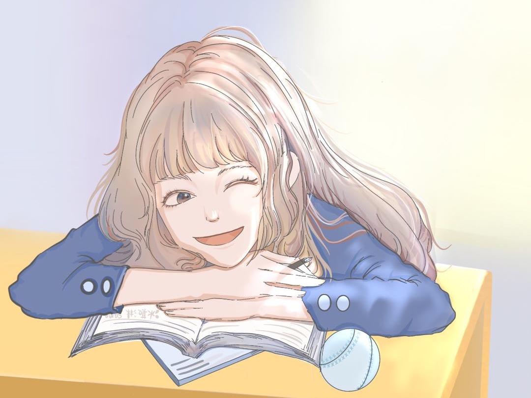 课桌上的女孩_冰欺淋sama-站酷ZCOOL