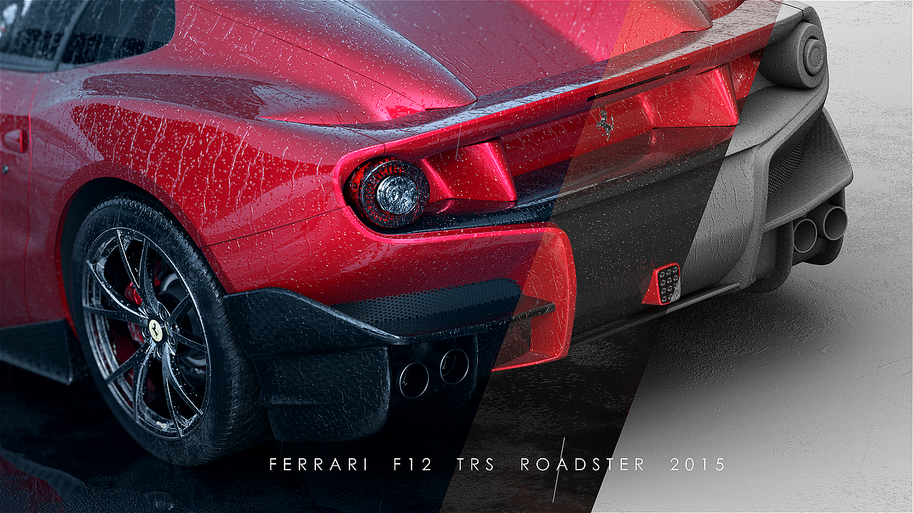 Ferrari_F12_TRS_Roadster CGI _大杰目研究局-站酷ZCOOL