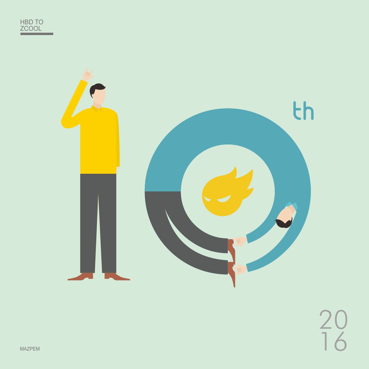 HBD 十年站酷_Mazpempeng-站酷ZCOOL